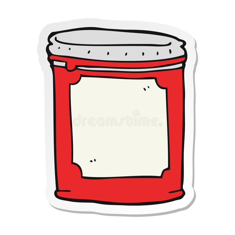 Sticker of a cartoon jam stock vector. Illustration of food - 150387248
