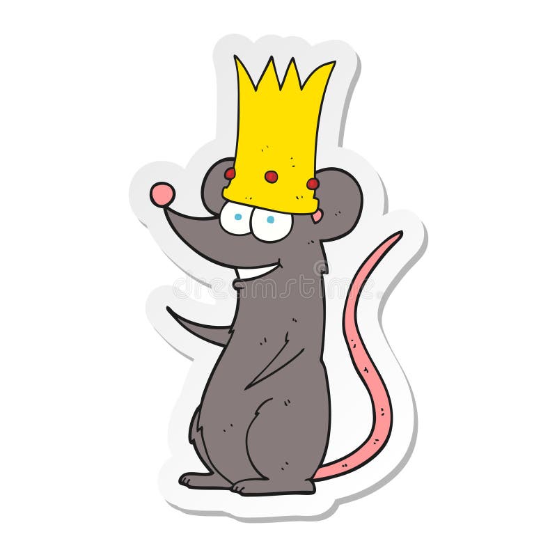 Sticker of a Cartoon King Rat Stock Vector - Illustration of crown ...