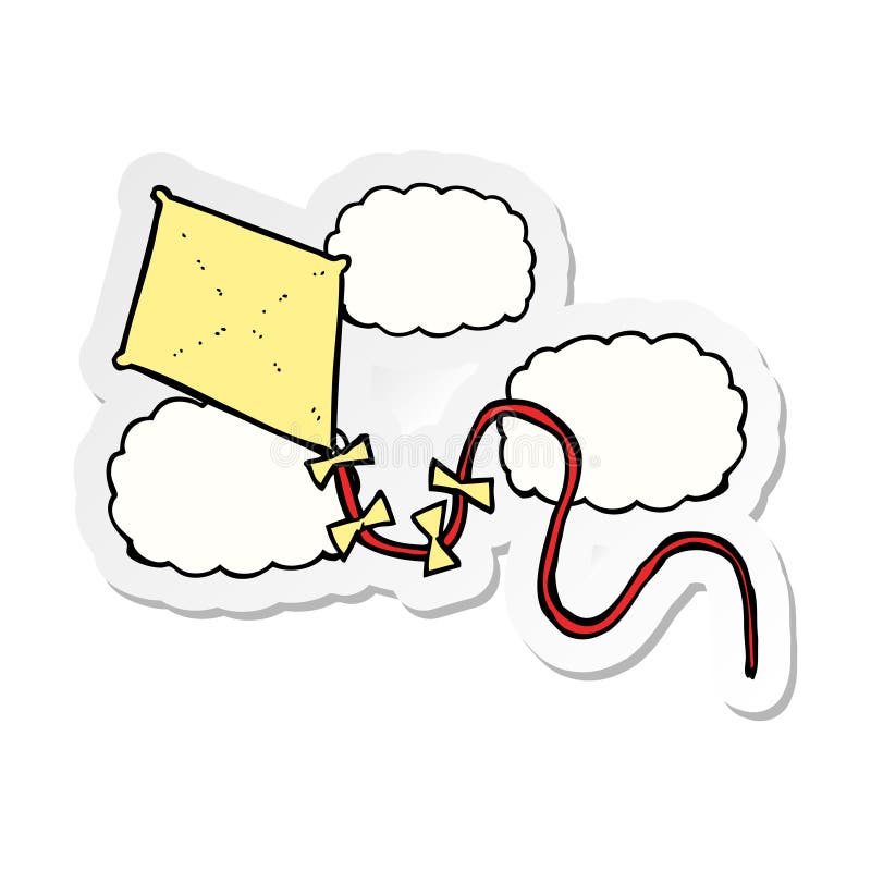 Sticker of a cartoon kite stock vector. Illustration of cartoon - 147658528