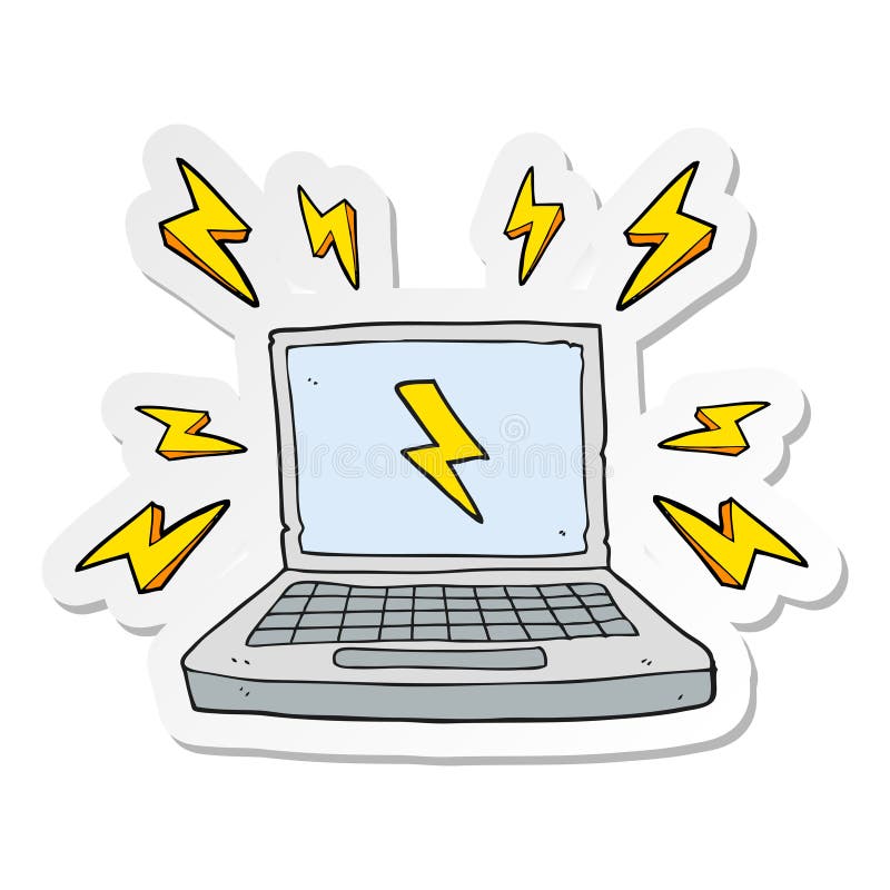 Sticker Cartoon Laptop Stock Illustrations – 2,191 Sticker Cartoon ...
