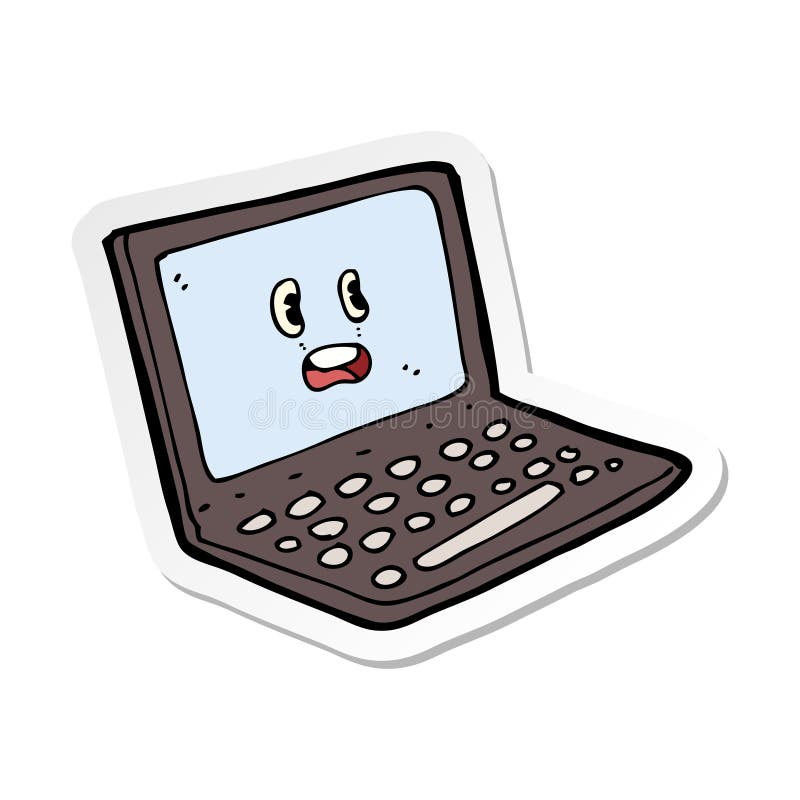 Sticker Cartoon Laptop Stock Illustrations – 2,191 Sticker Cartoon ...