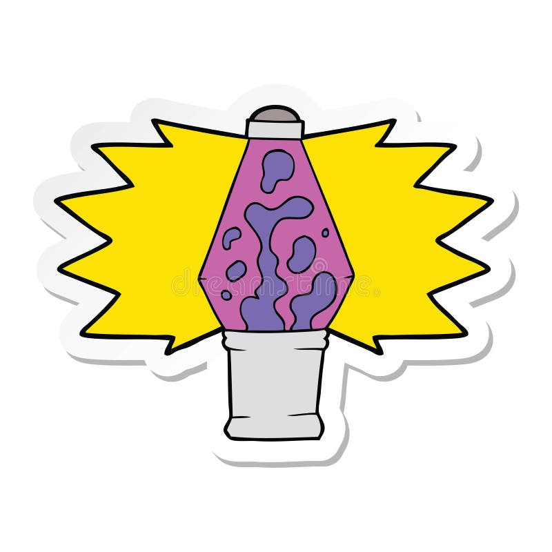 Sticker of a Cartoon Lava Lamp Stock Vector - Illustration of drawn ...