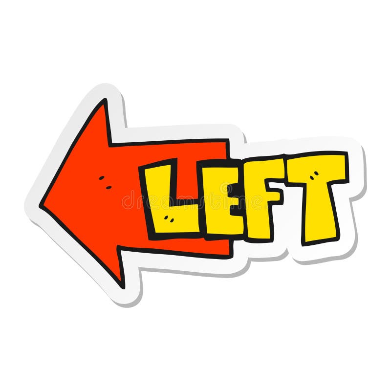 Cartoon of Two Left and Right Arrows Stock Vector - Illustration of ...