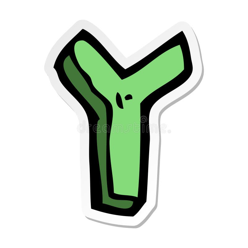 Sticker of a Cartoon Letter Stock Vector - Illustration of funny ...