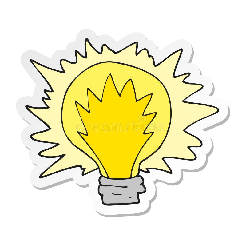 Cartoon Sticker Light Bulb Stock Illustrations – 970 Cartoon Sticker ...