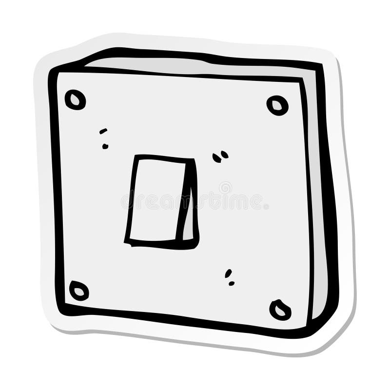 Sticker of a Cartoon Light Switch Stock Vector - Illustration of switch ...