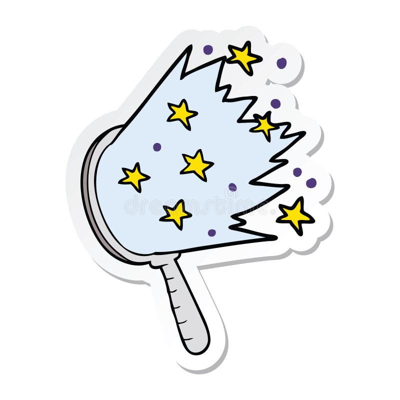 Sticker of a Cartoon Magic Mirror Stock Illustration - Illustration of ...