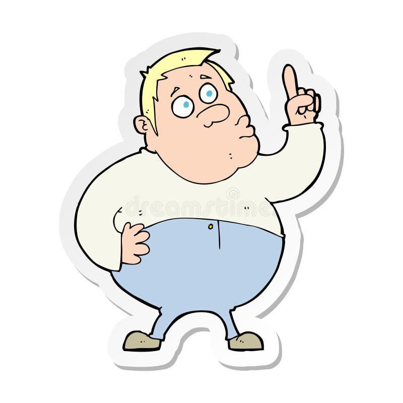 Sticker of a Cartoon Man Asking Question Stock Vector - Illustration of ...