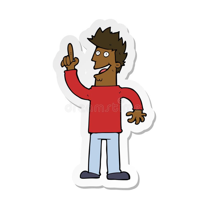 Sticker Man Male Great New Idea Cartoon Character Cute Hand Stock ...
