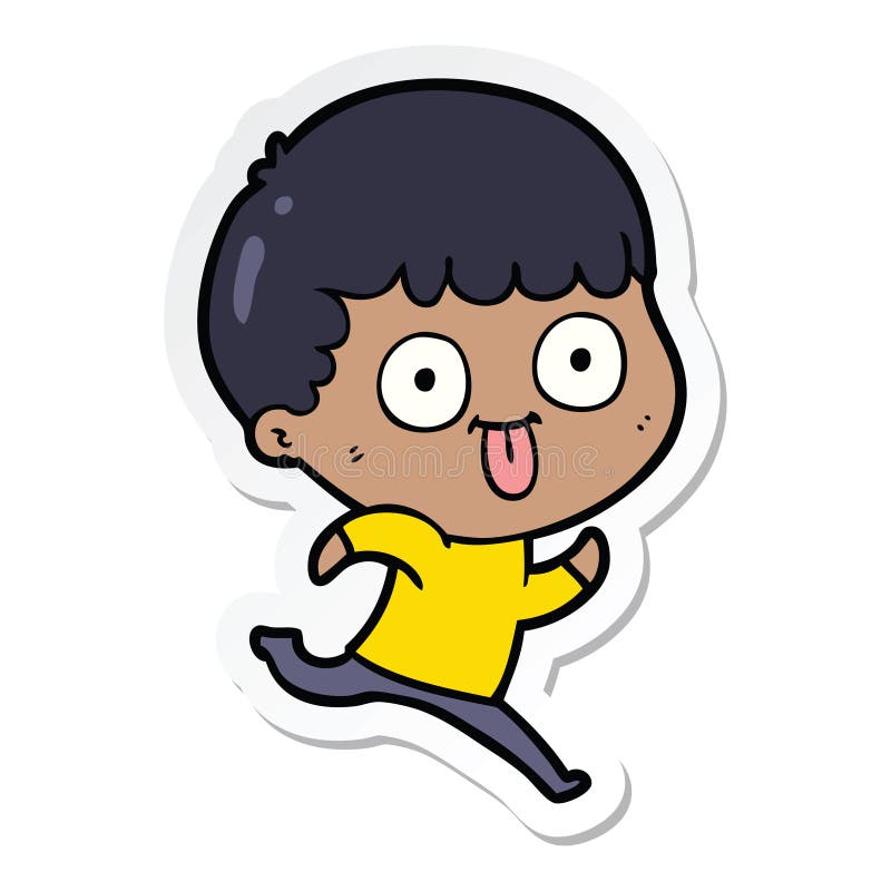 Cartoon Staring Boy With Folded Arms With Speech Bubble Stock ...