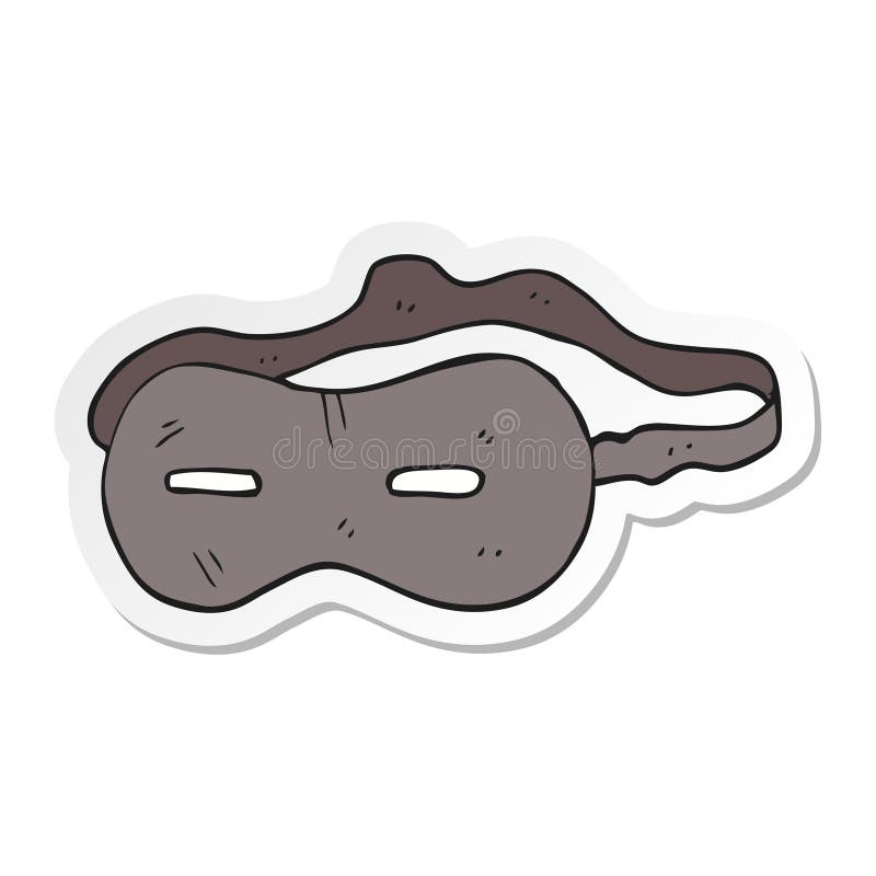 Sticker of a cartoon mask stock vector. Illustration of crazy - 146113591