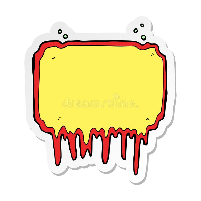 Sticker Frame Slime Border Pattern Halloween Slimy Spooky Scary Cartoon ...
