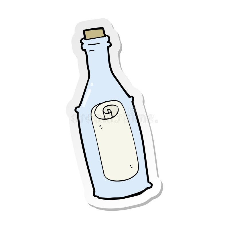 Message in a Bottle Cartoon Stock Illustration - Illustration of ...