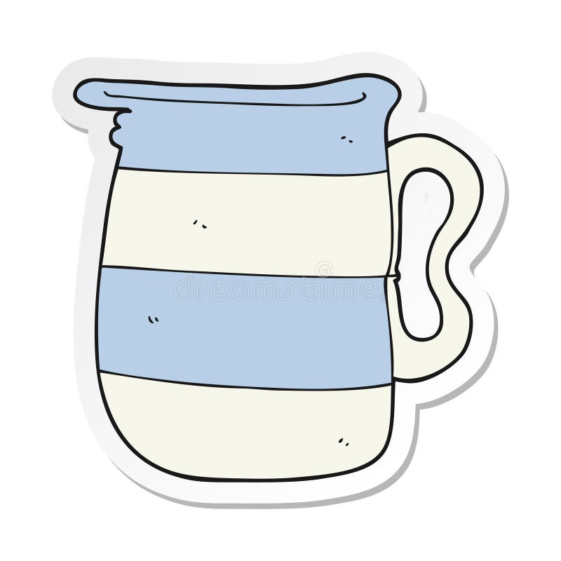 Sticker of a Cartoon Milk Jug Stock Vector - Illustration of cartoon ...