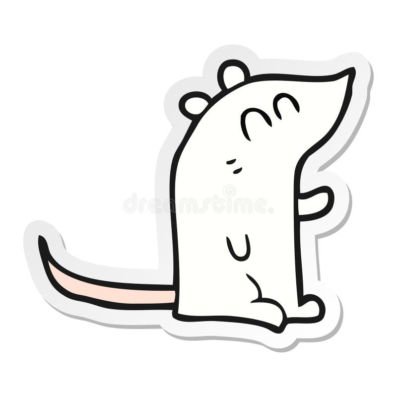 Sticker of a cartoon mouse stock vector. Illustration of clipart ...