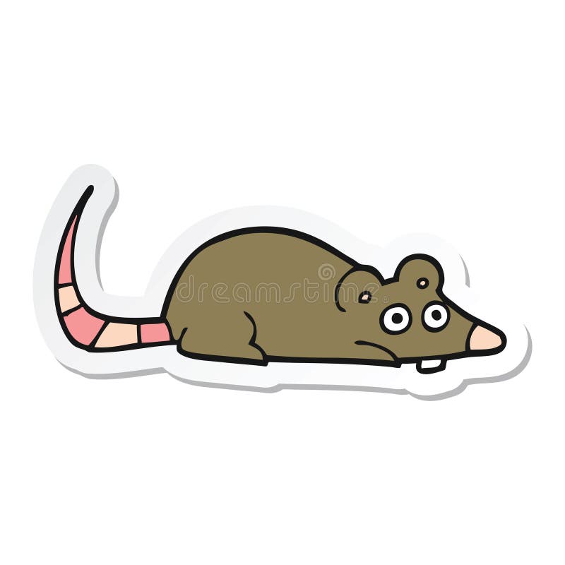Sticker of a cartoon mouse stock vector. Illustration of retro - 149229137