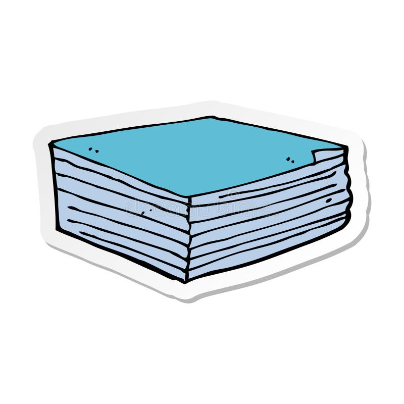 Sticker of a Cartoon Note Pads Stock Vector - Illustration of drawing ...