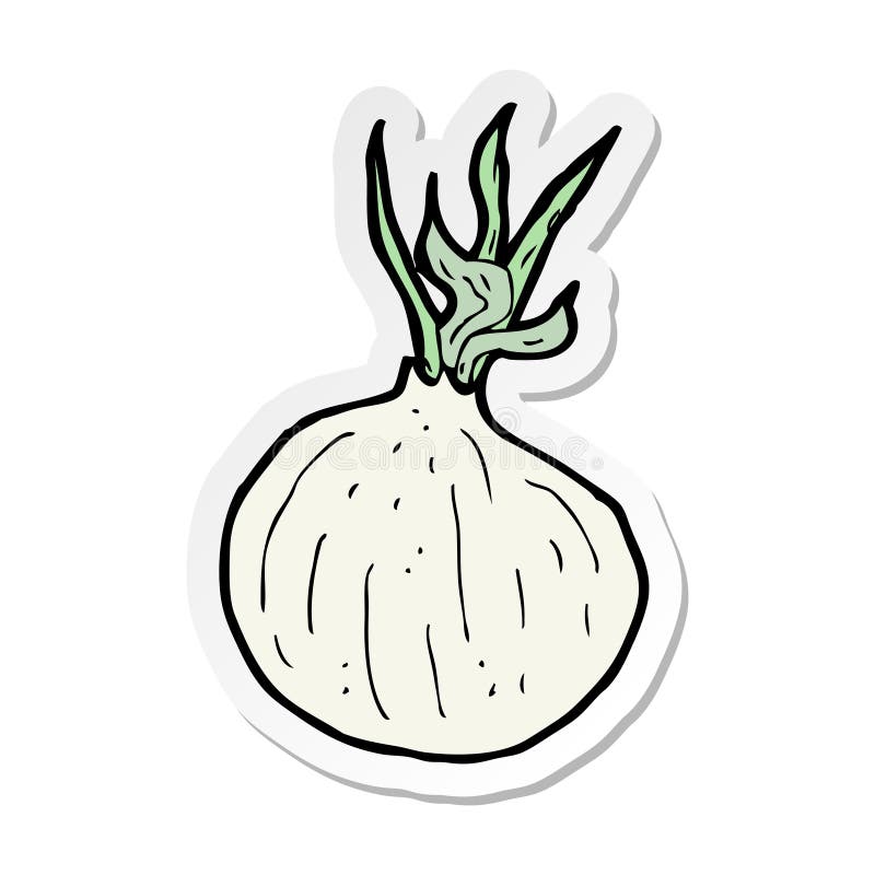 Sticker of a cartoon onion stock vector. Illustration of silly - 147626001