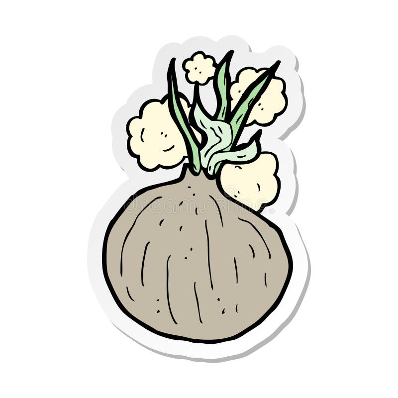 Sticker of a cartoon onion stock vector. Illustration of quirky - 146129482
