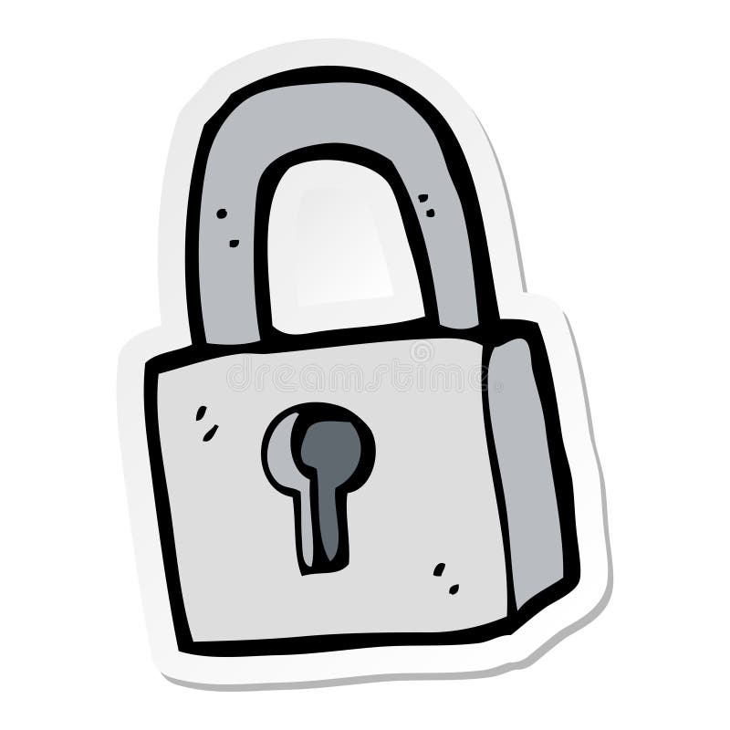 Cartoon padlock stock vector. Illustration of cartoon - 38031283