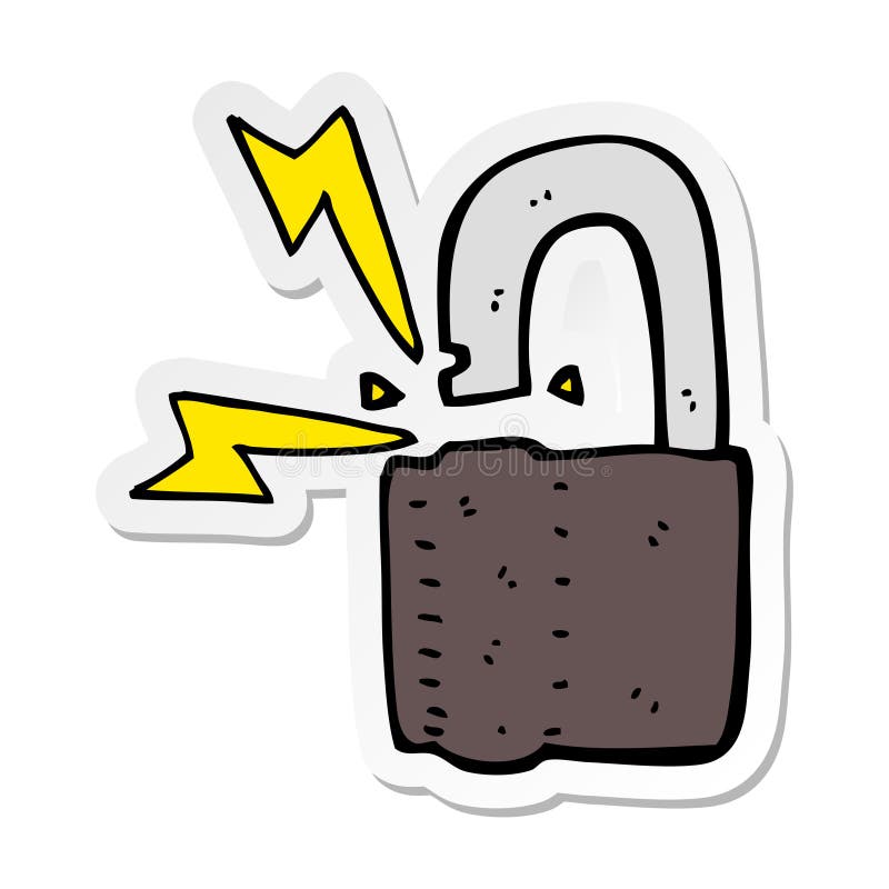 Cartoon padlock stock illustration. Illustration of cartoon - 37024506