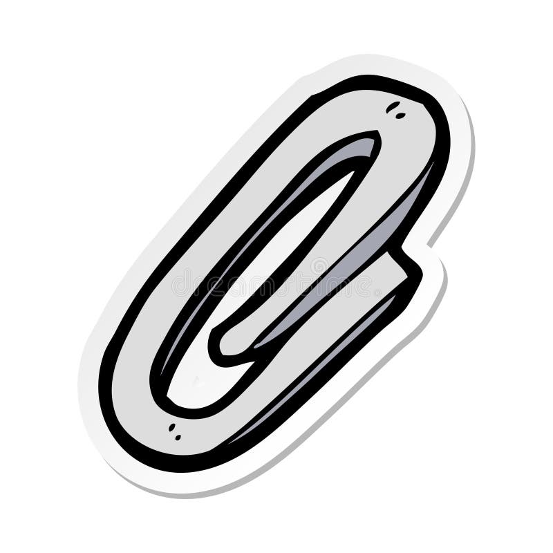 Sticker Paperclip Clip Paper Cartoon Character Cute Drawing ...