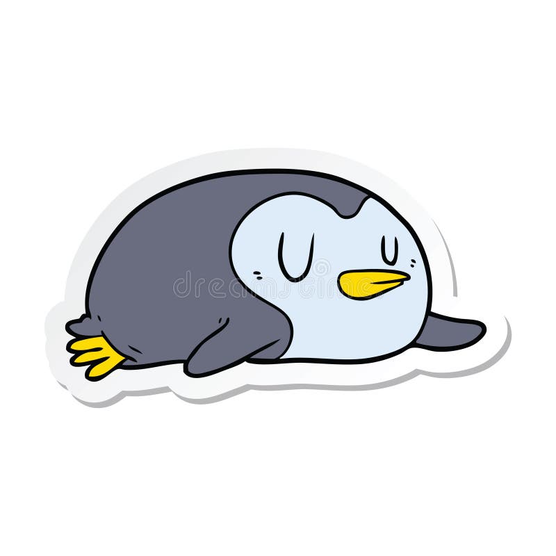 Sticker of a Cartoon Penguin Stock Vector - Illustration of sticker ...