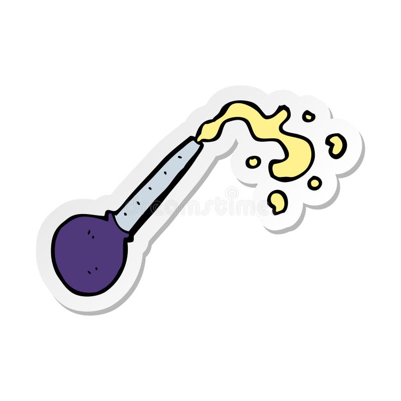 Sticker of a Cartoon Pipette Stock Vector - Illustration of symbol ...