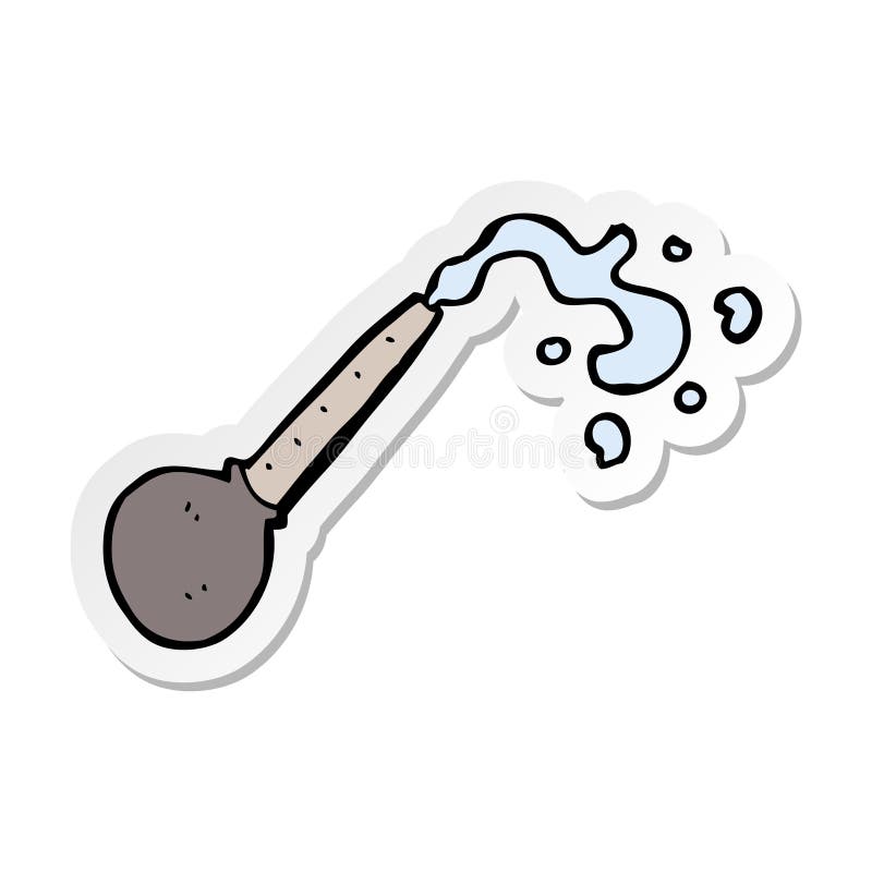 Sticker of a Cartoon Pipette Stock Vector - Illustration of funny, clip ...