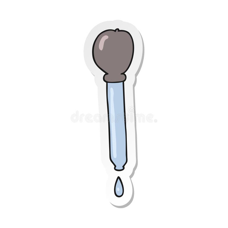 Cartoon pipette stock vector. Illustration of drawn, drip - 37011940