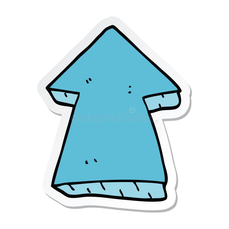 Pointing Arrow Direction Cute Cartoon Sticker Label Stick Stock ...