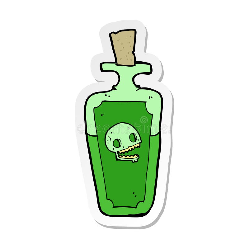 Deadly Poison Bottle Cartoon Stock Vector - Illustration of hand ...