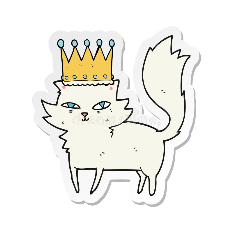 Sticker of a Cartoon Posh Cat Stock Vector - Illustration of cartoon ...