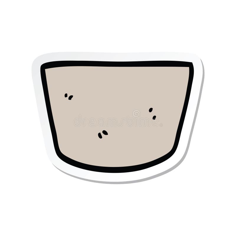 Sticker of a cartoon pot stock vector. Illustration of stick - 150407802