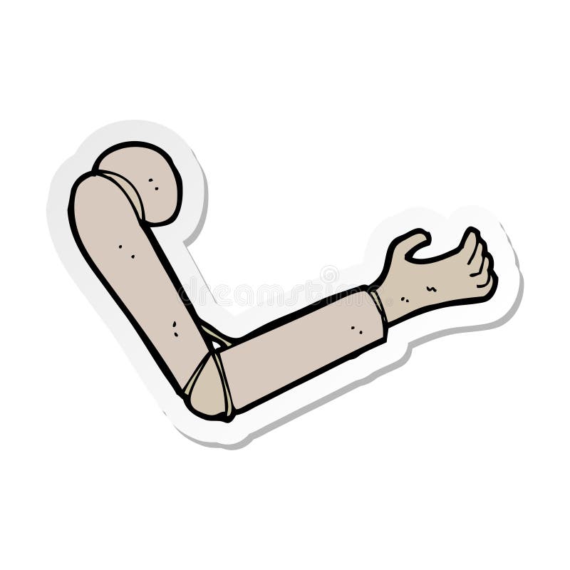 Cartoon prosthetic arm stock vector. Illustration of silly - 37012663