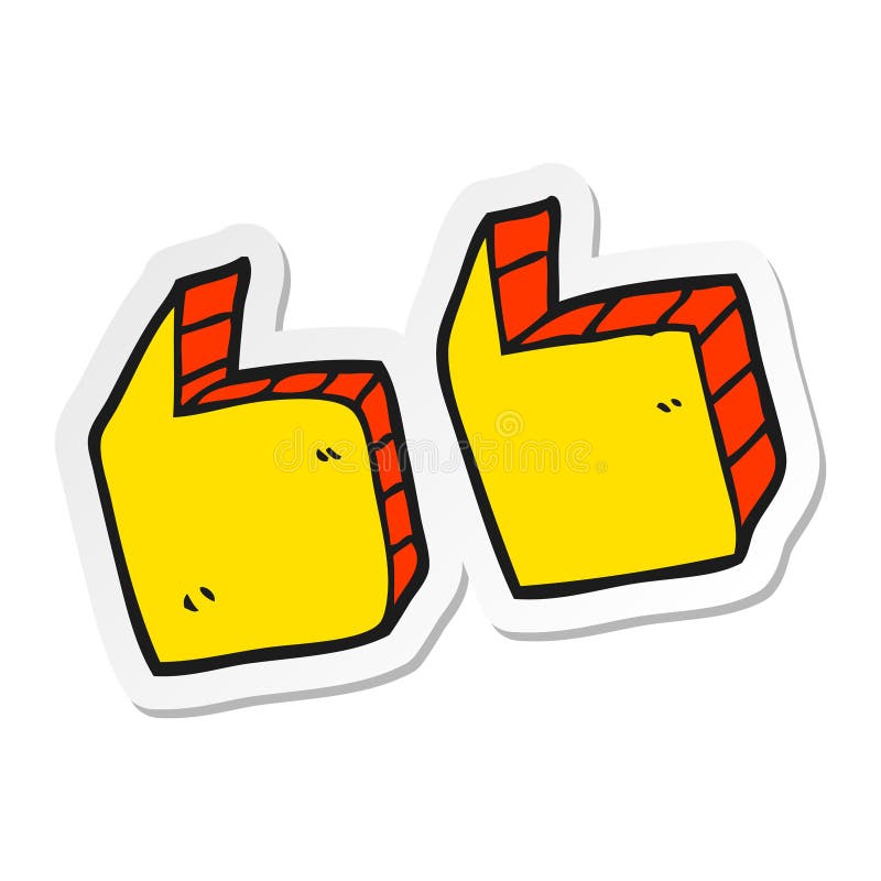 Sticker of a Cartoon Quotation Marks Stock Vector - Illustration of ...