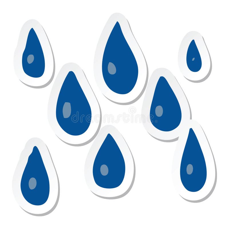 Cartoon raindrops stock vector. Illustration of cheerful - 37012574