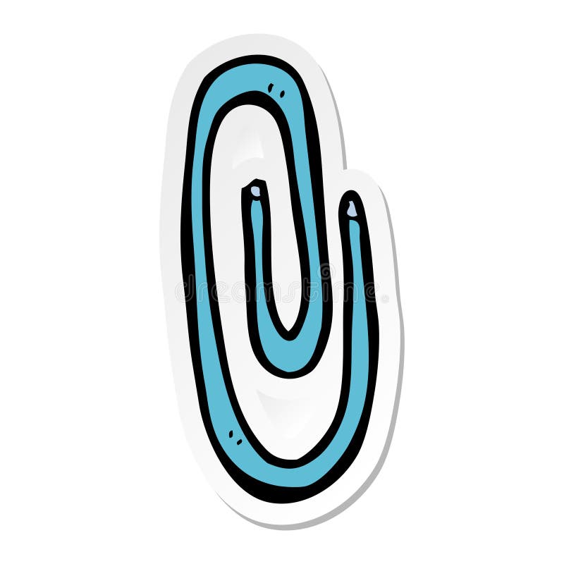 Sticker Red Paperclip Clip Cartoon Character Cute Hand Stock ...