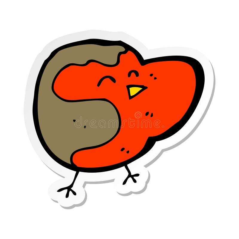 Cartoon robin symbol stock vector. Illustration of christmas - 38058618