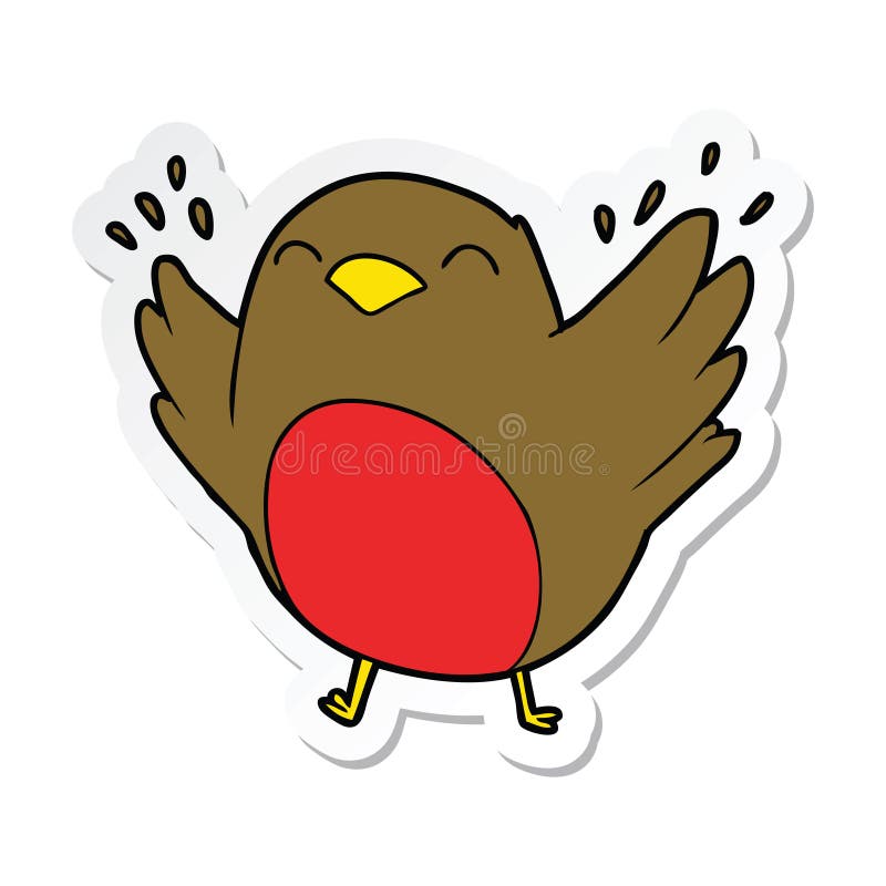 Cartoon robin symbol stock vector. Illustration of christmas - 38058618