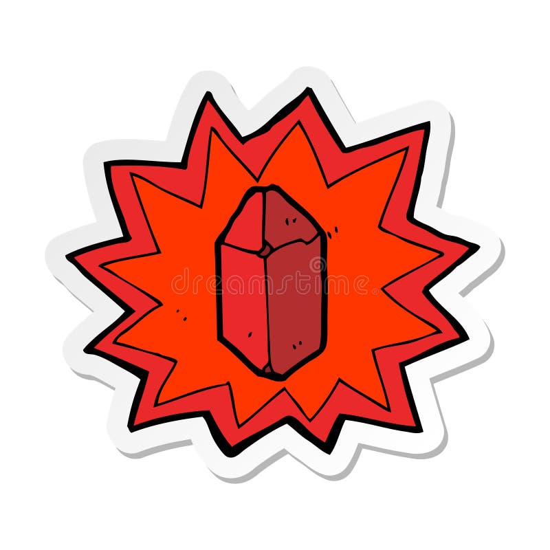 Sticker of a cartoon ruby stock vector. Illustration of symbol - 150395560