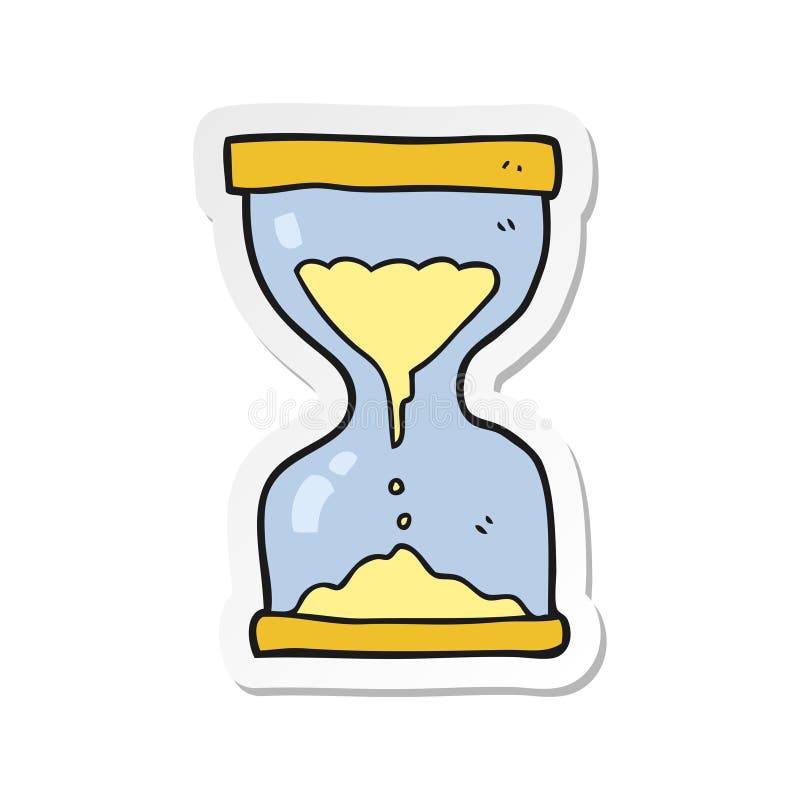 Sticker of a Cartoon Sand Timer Hourglass Stock Vector - Illustration ...