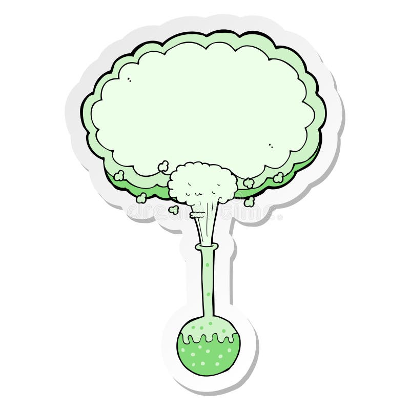 Sticker of a Cartoon Science Experiment Stock Vector - Illustration of ...