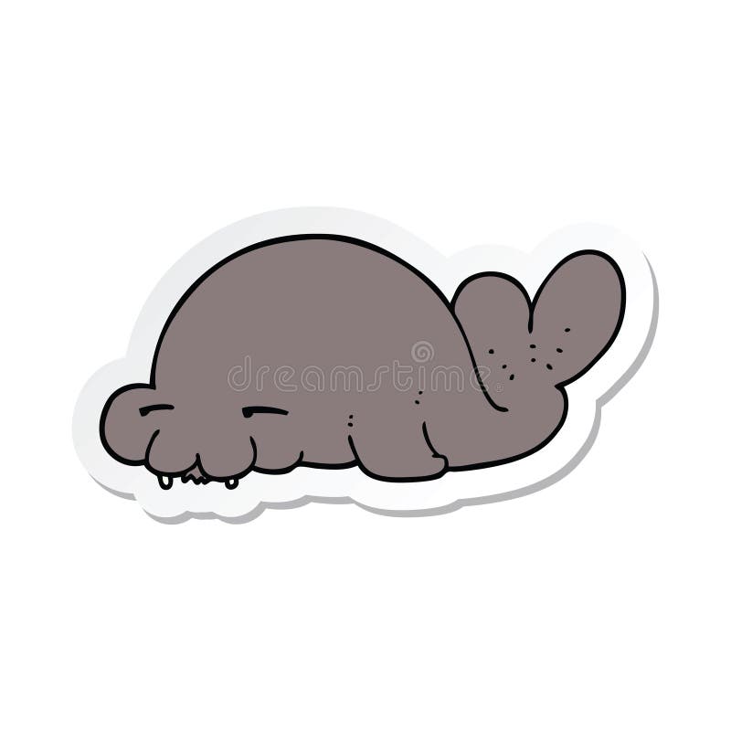 Sticker of a cartoon seal stock vector. Illustration of funny - 147698090