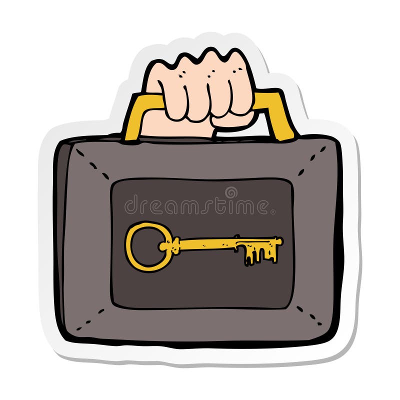 Cartoon Security Guard with Thought Bubble Stock Illustration ...