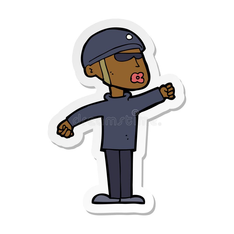 Cartoon security guard stock illustration. Illustration of cartoon ...