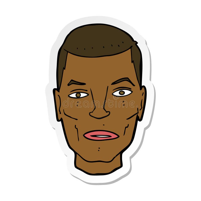 Cartoon Serious Man with Beard Stock Illustration - Illustration of ...