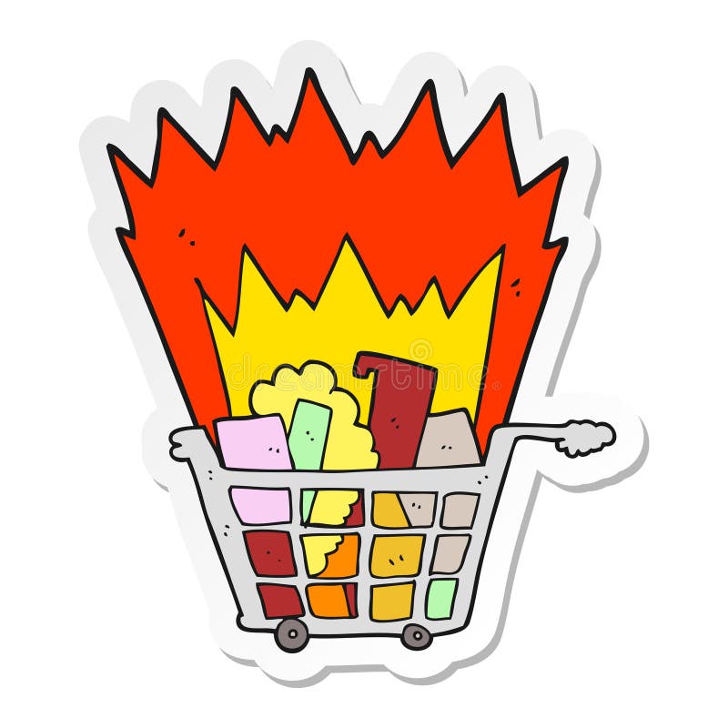 Sticker Shopping Cart Item, Trolley, BUY SELL But Stock Vector ...