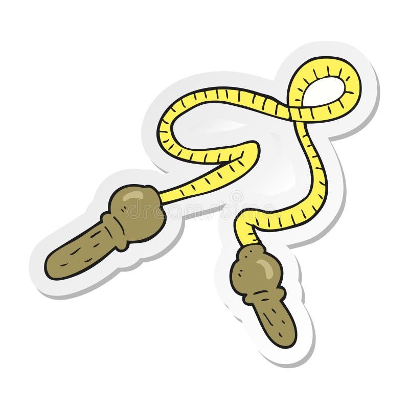 Sticker of a Cartoon Skipping Rope Stock Vector - Illustration of crazy ...