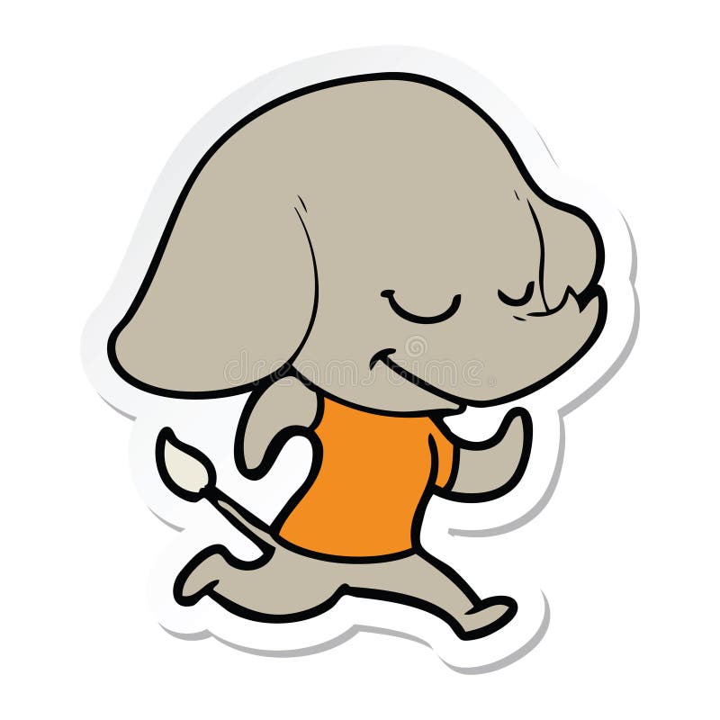 Cartoon Elephant Running Stock Illustrations – 422 Cartoon Elephant ...
